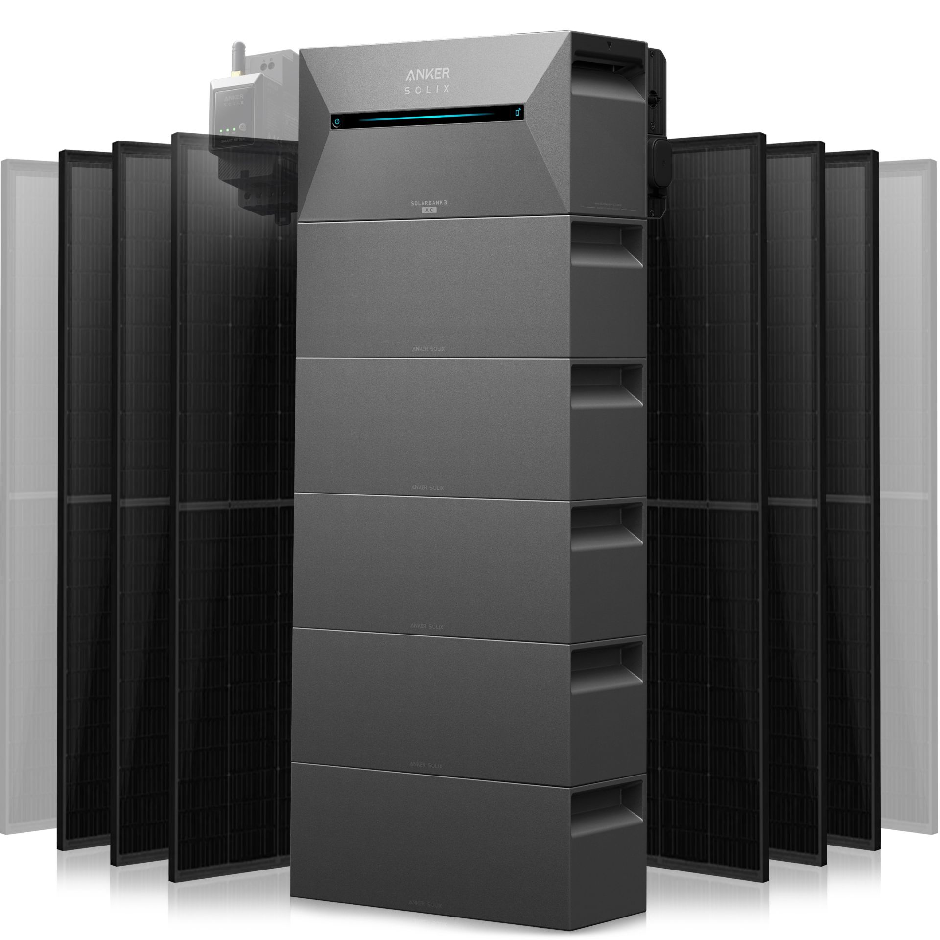 Anker Solix Solarbank 3 Pro Set 2700 Wp — 450 Wp (Full Black) / 6 ...